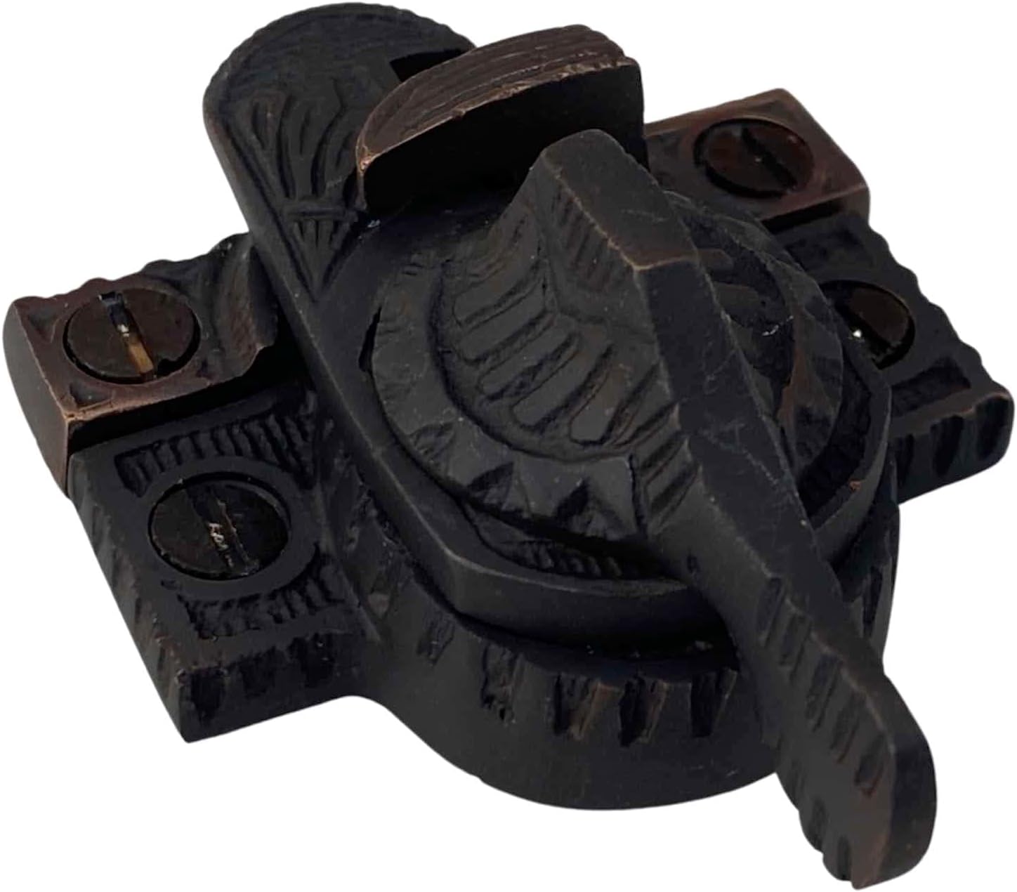 The Kings Bay Victorian Window Sash Lock in Aged Brass Old Style ...
