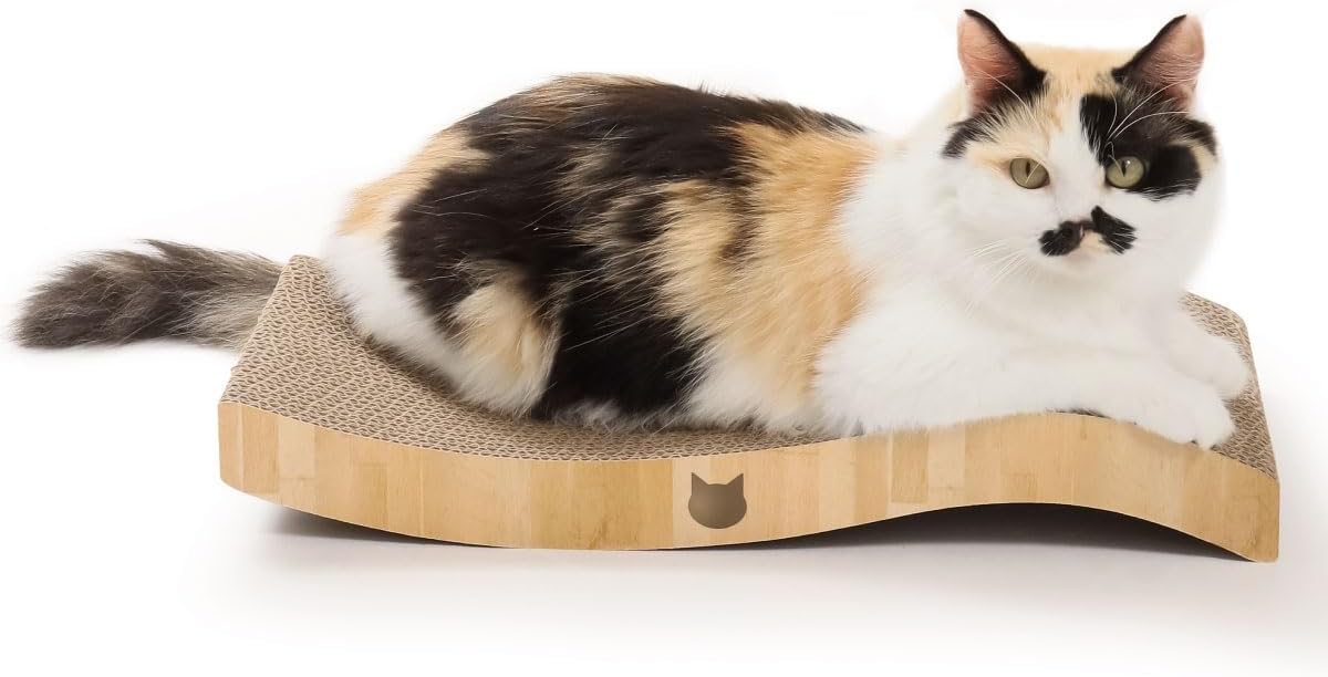 Amazon.com : Reversible Wave Cat Scratcher for Indoor Cats - Cat ...