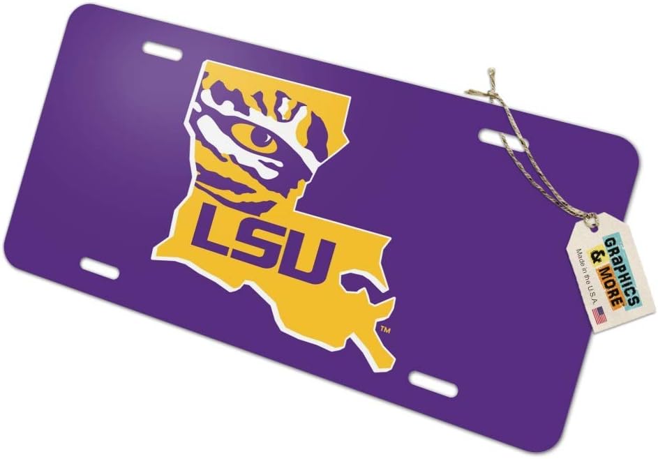 Amazon.com: GRAPHICS & MORE LSU Tiger State Mark Novelty Metal Vanity ...