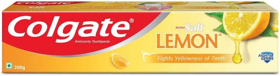 Amazon.com : Colgate Active Lemon & Salt Healthy White Toothpaste - 200 ...