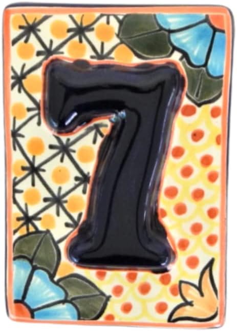 Amazon.com: HR4 Mexican Tile House Numbers Address Numbers Ceramic ...