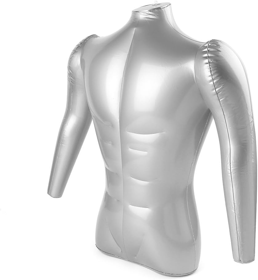 Amazon.com: PVC Plastic Male Upper Half Body Without Arm Top Shirt ...