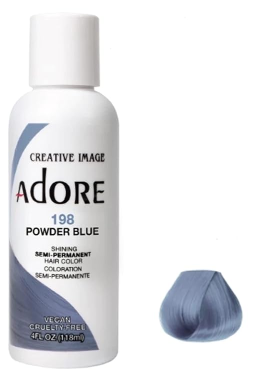 Adore Semi-Permanent Haircolor #198 Powder Blue 4 Ounce (118ml)