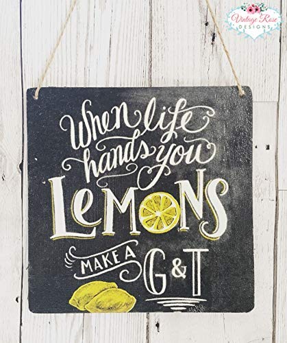 Gin and Tonic Chalkboard Style Sign : Amazon.co.uk: Handmade Products