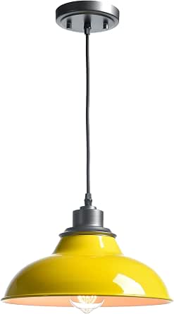 Amazon.com: SHAWNKEY Yellow Pendant Light Vintage Pendant Light Fixture ...