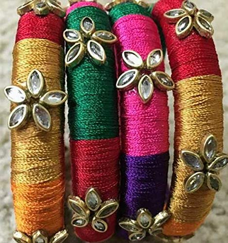 Buy Silk Bangle Set of 4 at Amazon.in