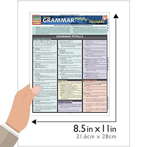 Snapklik.com : Common Grammar Pitfalls & Mistakes QuickStudy Laminated Reference Guide