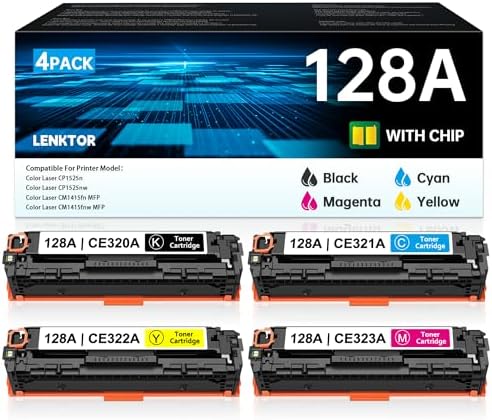 128A Toner Cartridge High Yield Replacement for HP 128A CE320A CE321A ...