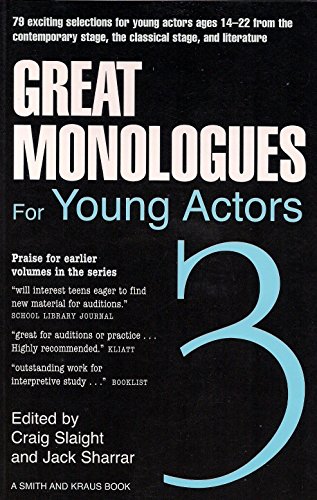 Great Monologues for Young Actors - Kindle edition by Slaight, Craig ...