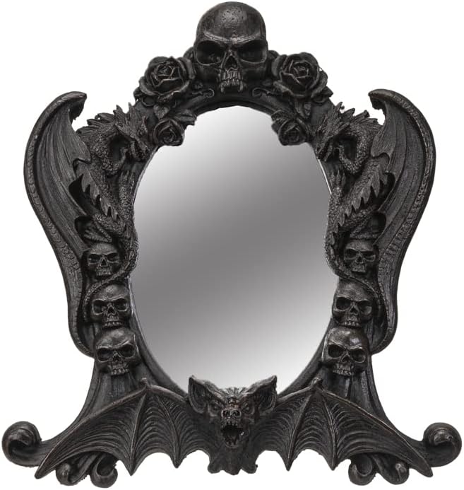 Nosferatu Rose Skull Dragon Bat Mirror Wall Resin Figurine : Amazon.ca ...
