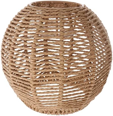 Hemoton Lamps Ceiling Fan Light Covers Pendant Lamp Shade Paper Rope ...