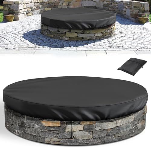 Amazon.com : YardJoyliz Outdoor Built In Fire Pit Cover for In Ground ...