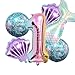 Amazon.com: Mermaid Birthday Decoration Mermaid Balloons Kit Sea ...