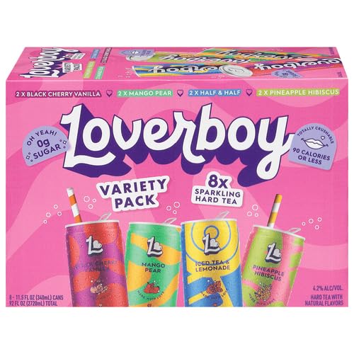 Amazon.com: LOVERBOY Hard Tea Variety 8pk Cans, 11.5 FZ : Grocery ...
