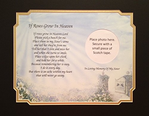 In Memory Of Sister If Roses Grow In Heaven Memorial Poem For Loss Of