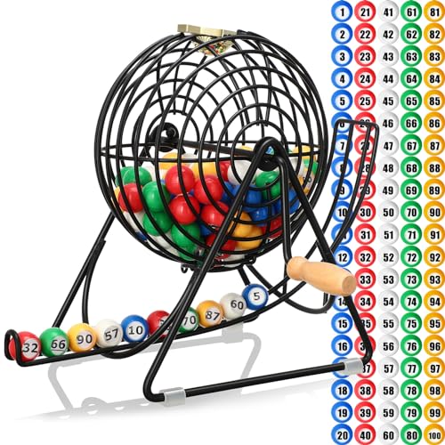 Snapklik.com : Poen 101 Pcs Bingo Game Set Include 12 Inch Bingo Cage ...