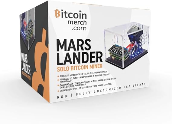 Amazon.com: Bitcoin Merch - Mars Lander V2 Solo Bitcoin Miner with ...