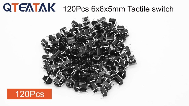 Snapklik.com : 120 Pcs 6 X 6mm X 5mm Momentary Tactile Tact Push Button ...