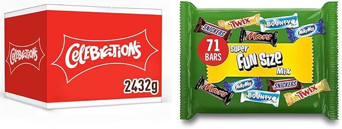 Celebrations Chocolate Bulk Box, Chocolate Gift, 2.4kg & Mars, Snickers ...