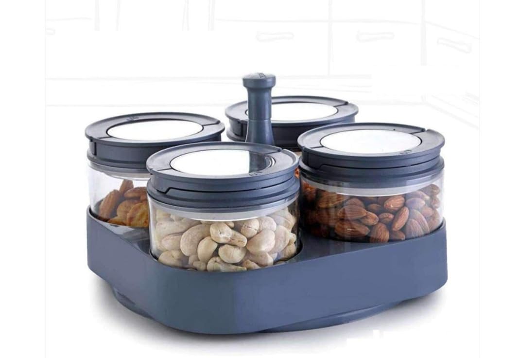 Buy Supreme Jar set container unbreakable air tight (4pcs set with tray ...
