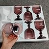 Amazon.com | Taganov Purple Glasses Drinking Water Goblets set of 6 ...