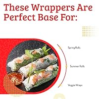 Amazon.com: Cathay Fresh Spring Roll Rice Paper Wrappers, Rice Paper ...