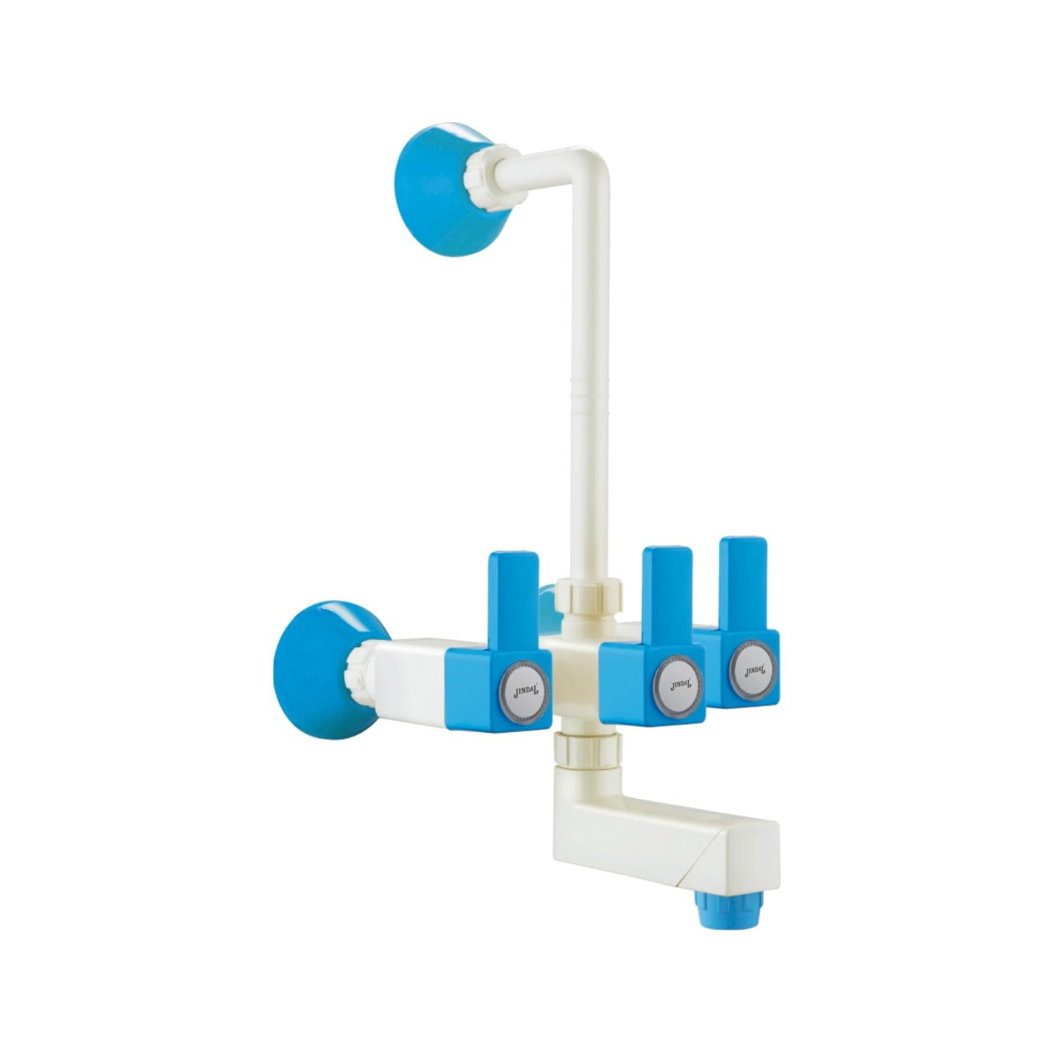 JINDAL PTMT Telephonic Wall Mixer Tap with L Bend and with Flange/Wall ...