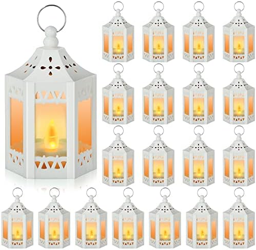 Amazon.com: CHOOMIDE Mini Lantern with Flickering LED Candles,6 Pack ...
