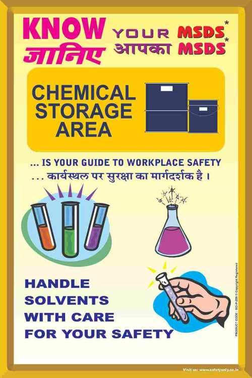 Workplace Safety Poster – Handle Solvents With Care – Chemical Safety ...