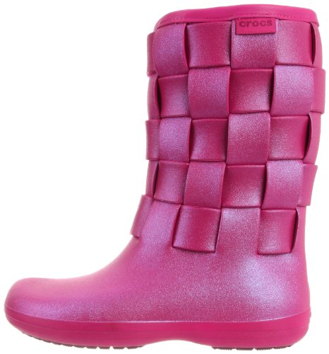 Buy Crocs Women's Super Molded Iridescent Weave Boot,Berry/Berry,9 M US ...