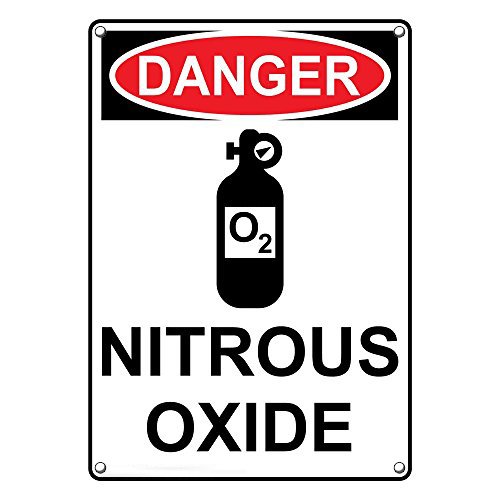 Weatherproof Plastic Vertical OSHA Danger Nitrous Oxide Sign with ...