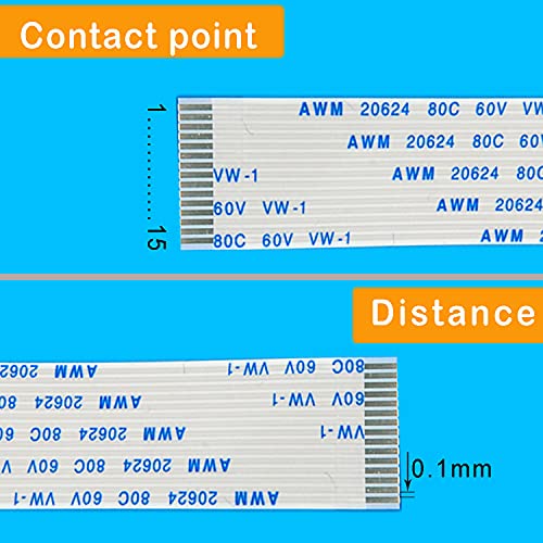Snapklik.com : Flexible Flat Ribbon Cable 15Pin 1mm Pitch FFC FPC 6 ...