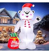 Amazon.com: FunFanso 11FT Christmas Inflatable Santa Claus Fishing on ...