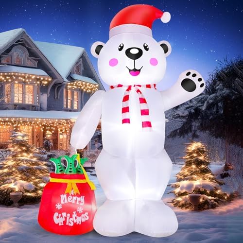 Amazon.com: Gardwin 6ft Gingerbread Christmas Inflatable Outdoor ...