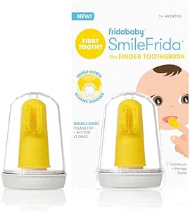 FridaBaby SmileFrida The Finger Toothbrush Yellow, 30.0 Grams : Amazon ...