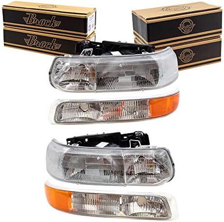 Amazon.com: Set de 4 piezas de faros delanteros y luces de señalización ...