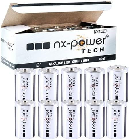 Amazon Basics D Cell 1.5 Volt Everyday Alkaline Batteries - Pack of 12 ...