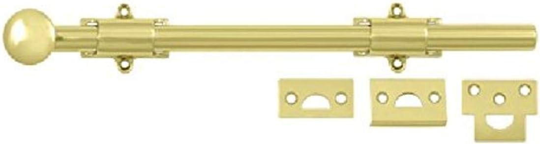 Deltana 12SB3 HD Solid Brass 12-Inch Surface Bolt - Barrel Bolts ...