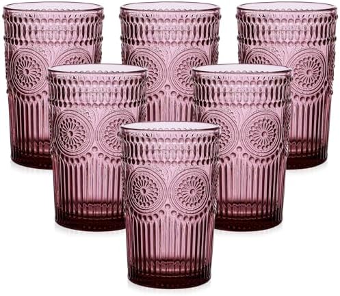 Amazon.com | CREATIVELAND Geometric Shapes Glass Drinking Glasses Set ...
