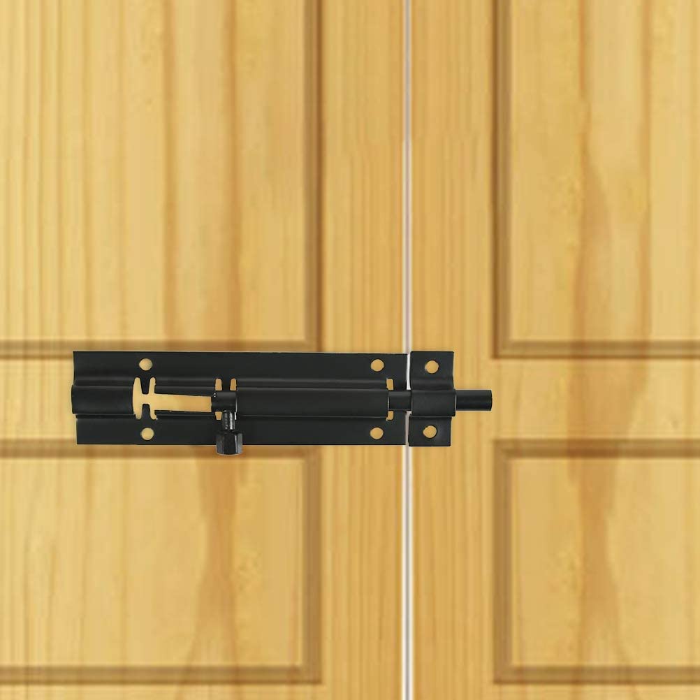 Black Bolt Terf Heavy Duty Tower Door Bolt Barrel Slide Lock Cranked ...