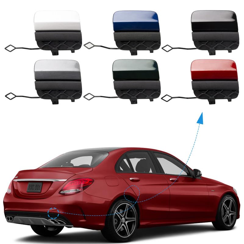 Amazon.com: Rear Bumper Tow Hook Cover Fit For Mercedes-Benz W205 C ...
