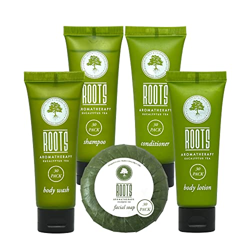 ROOTS AROMATHERAPY Travel Size Shampoo Conditioner Body Wash Lotion ...