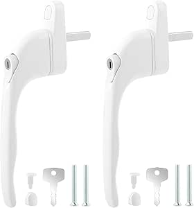 2pcs UPVC Window Handle with 43mm Spindle Length, Aluminum Lockable ...