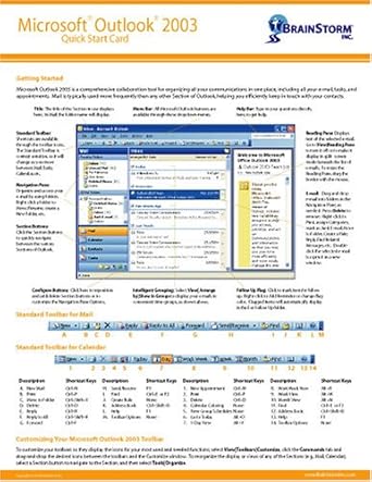 Amazon.in: Buy Microsoft Outlook 2003 Quick Start Card Book Online at ...