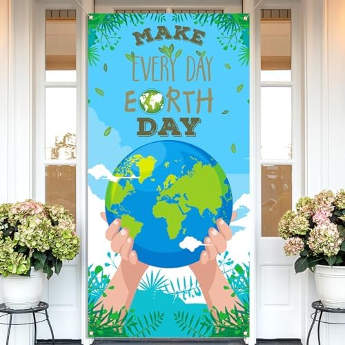 Amazon.com: Nepnuser Happy Earth Day Porch Banner April 22 Travel ...