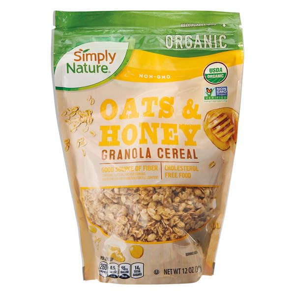 Amazon.com: Simply Nature Organic Oats & Honey Granola - 12 oz (340g)