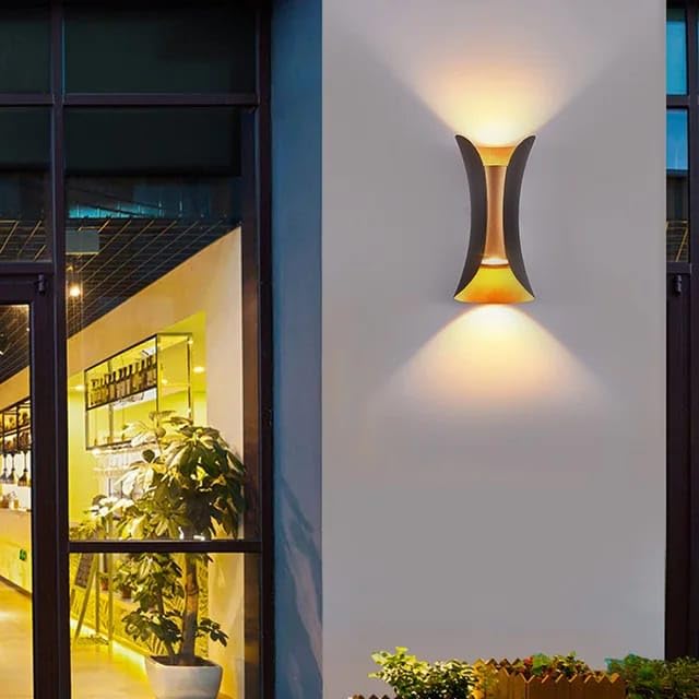 Glowave 10 Watts LED Outdoor/Indoor Modern 2 Way Aluminium Wall Light ...