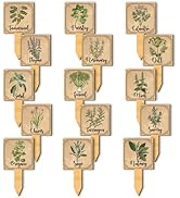 Amazon.com: arricraft 15 Pcs Plant Labels, Wooden Herb Markers Herb T ...