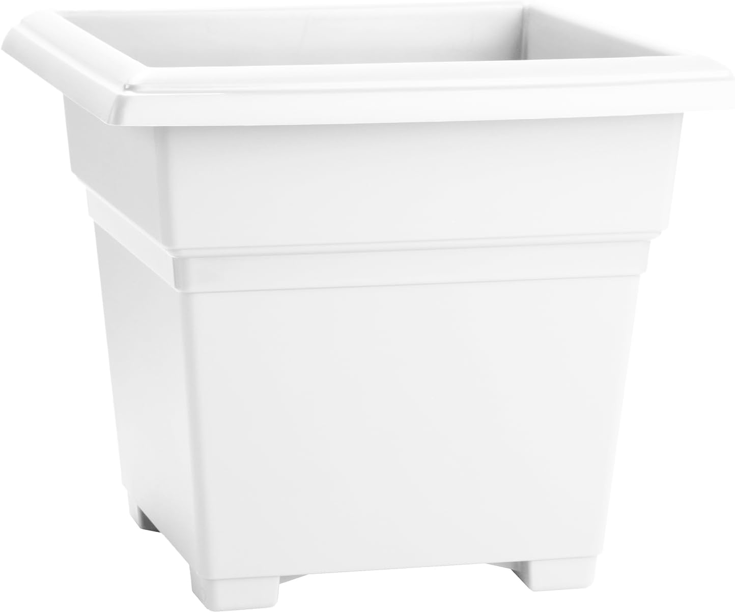 Novelty Root And Vessel Countryside Square Tub Planter White 18 ...