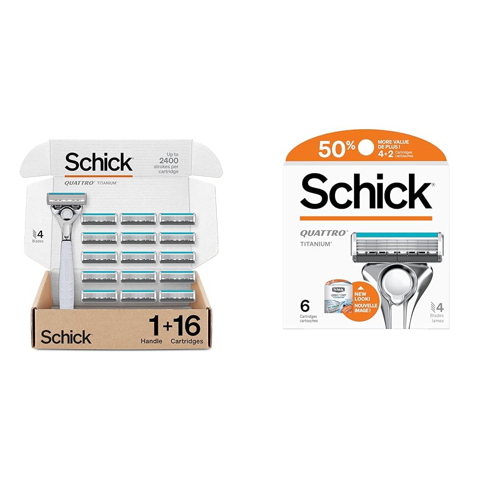 Amazon.com: Schick Quattro Titanium Razor with 16 Refill Blades ...